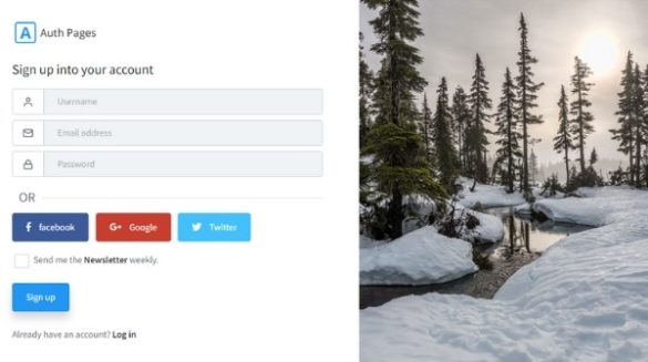 Top 6 Bootstrap 4 login and registration forms