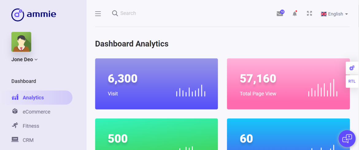 Top 10+ React admin dashboard theme for website 2021