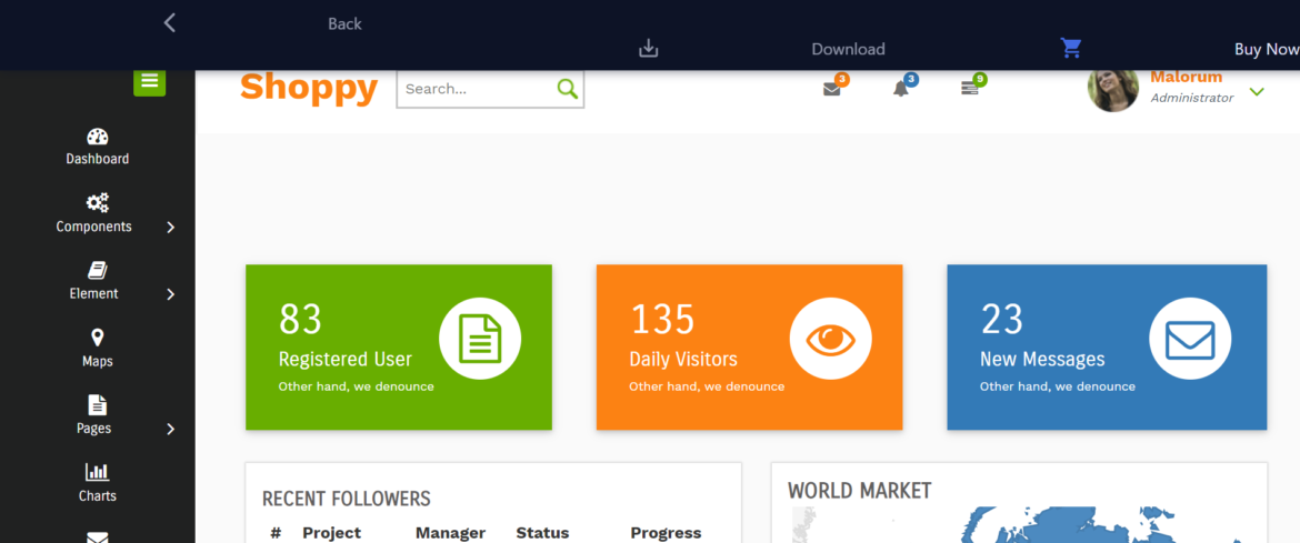 Top 10 Bootstrap E-Commerce templates for admin dashboard 2024