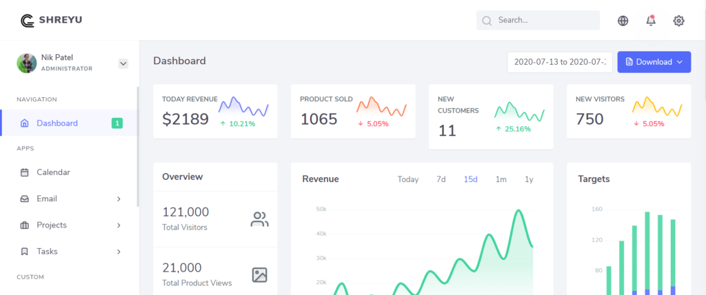 Top 10 Free and Premium React admin template for website