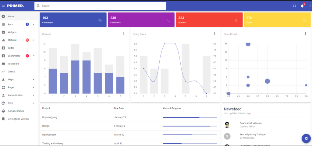 Top 10 Material-UI React Design Admin Templates