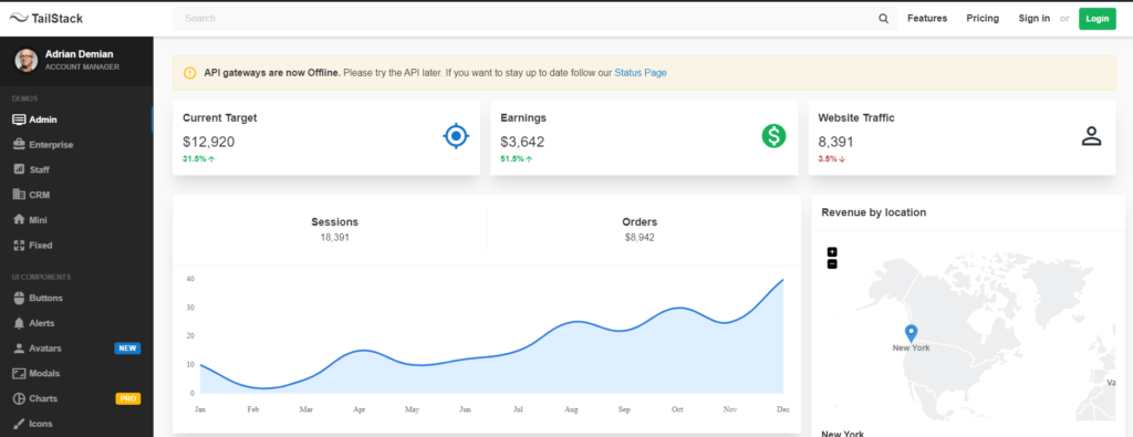 Top 10 Best Tailwind CSS Admin Template for application 2024
