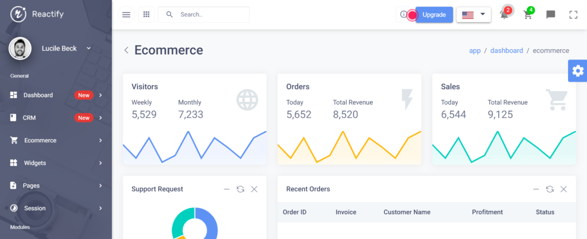 Laravel Material Design Dashboard - CodedThemes