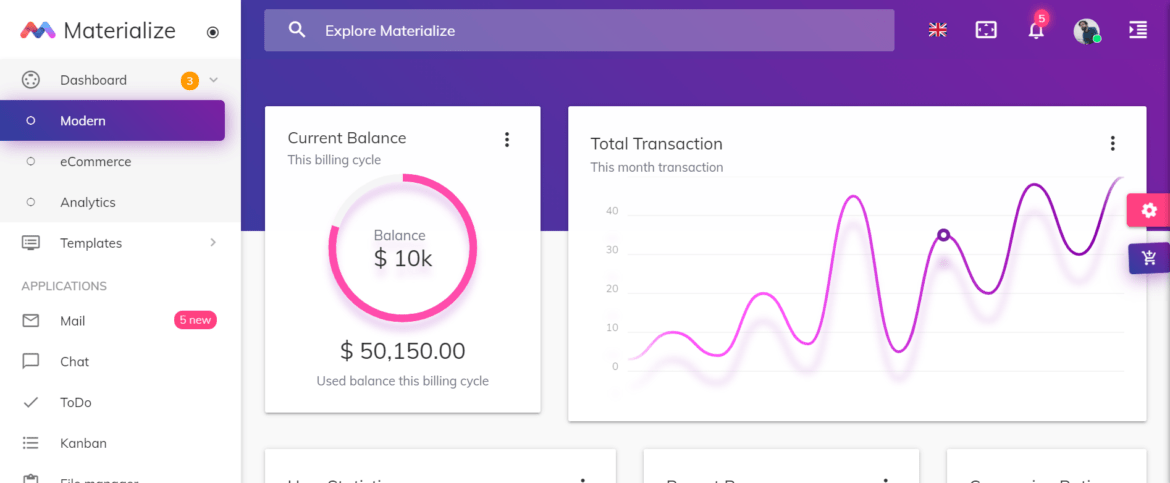 Best Material design-based admin template 2021